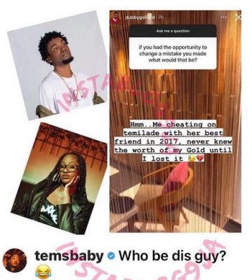 Tems Reacts As ‘Ex-boyfriend’ Says He Regrets Cheating On Her